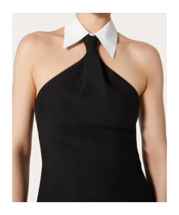 Valentino Garavani Collar Detailed Sleeveless Mini Dress