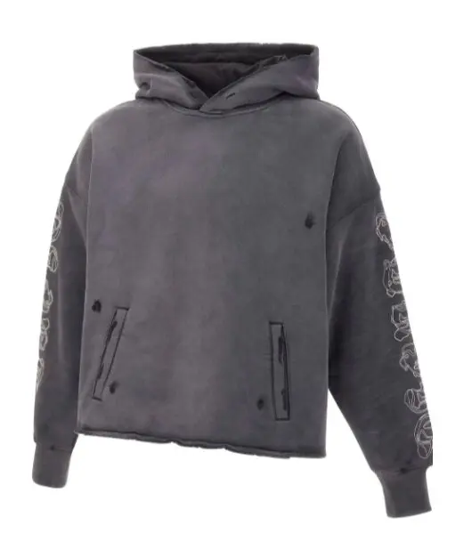 PURPLE BRAND Gothic Outline Hoodie - Black