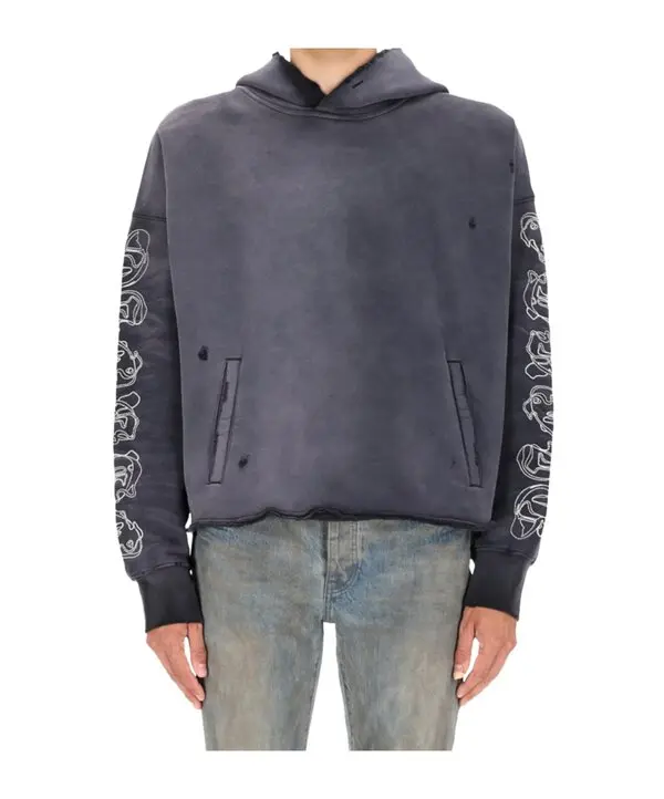 PURPLE BRAND Gothic Outline Hoodie - Black