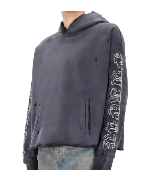PURPLE BRAND Gothic Outline Hoodie - Black