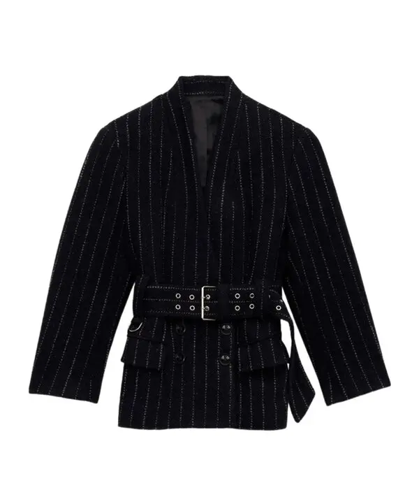 Isabel Marant Étoile Striped Belted Blazer
