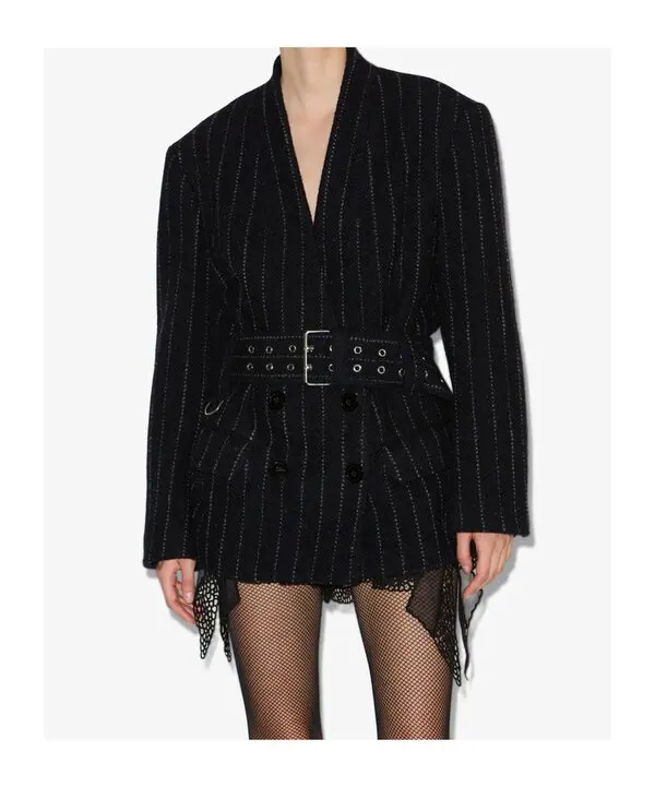 Isabel Marant Étoile Striped Belted Blazer