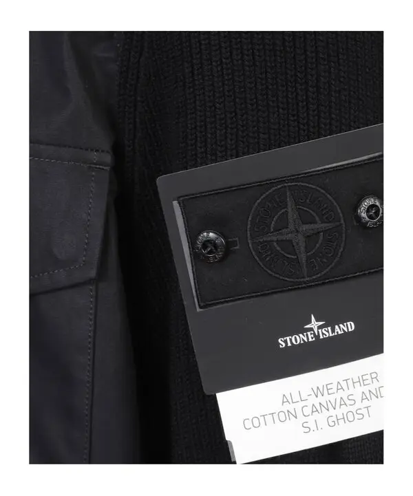 Stone Island Flap-pocket Panelled Jacket - Black