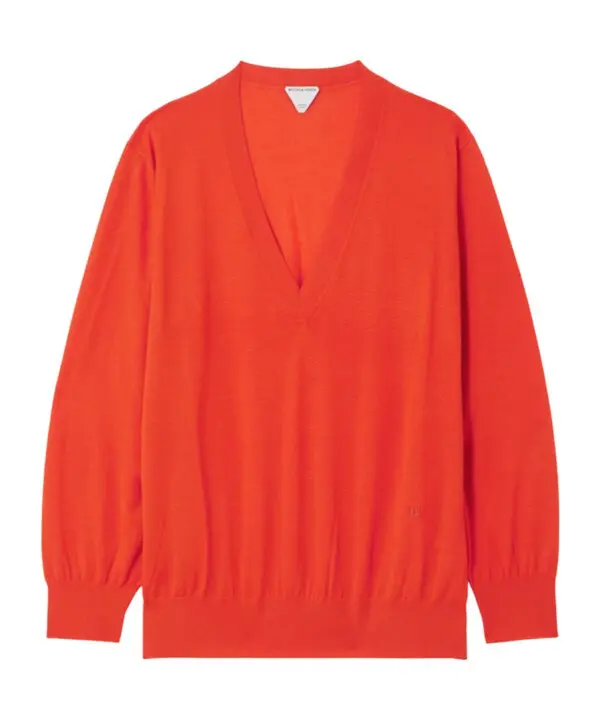 Bottega Veneta V-neck Fine Knit Jumper