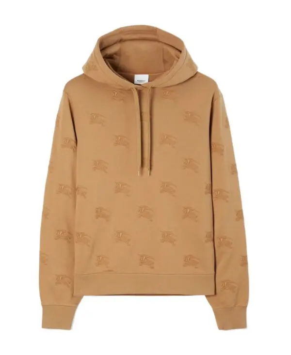 Burberry Logo Embroidered Drawstring Hoodie