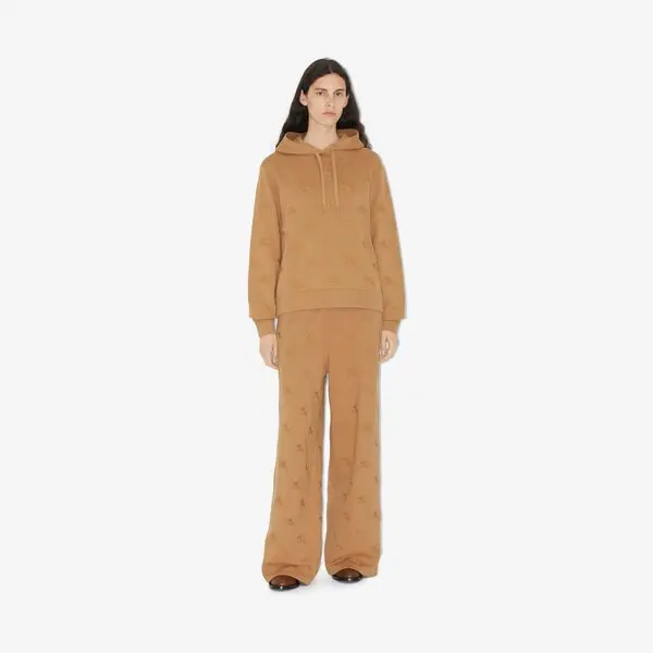 Burberry Logo Embroidered Drawstring Hoodie