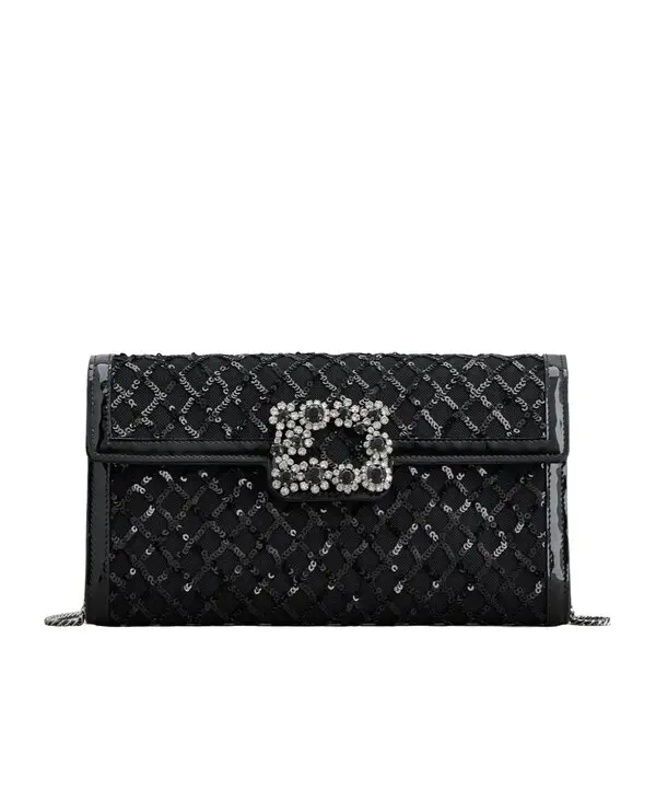 ROGER VIVIER Embellished Chain Shoulder Bag