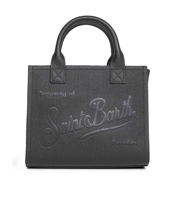 MC2 SAINT BARTH Logo Embossed Top Handle Bag - Black