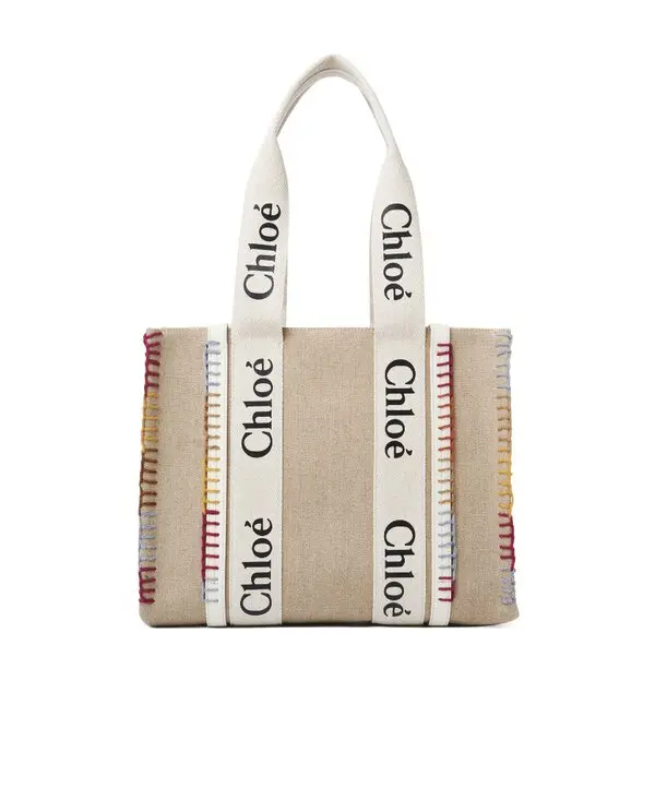 Chloé Medium Woody Tote - Nude