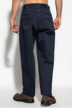 Dolce & Gabbana Pleated Belted Trousers - Black