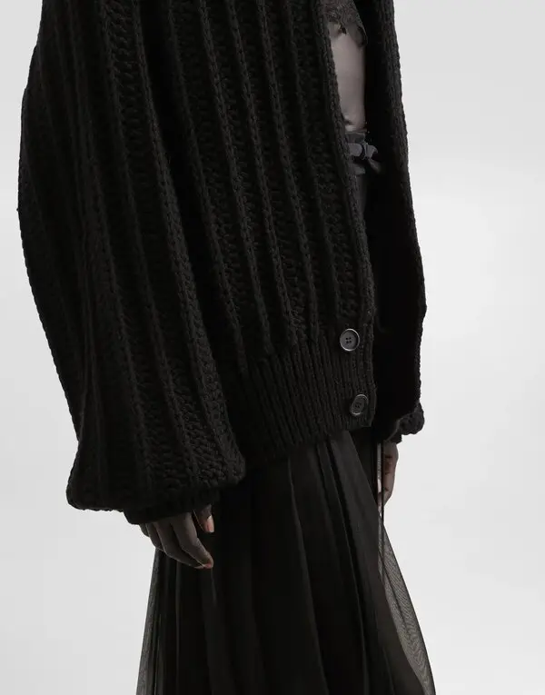 Dolce & Gabbana Midi Skirt With Zipper Detail And Pleated Chiffon
