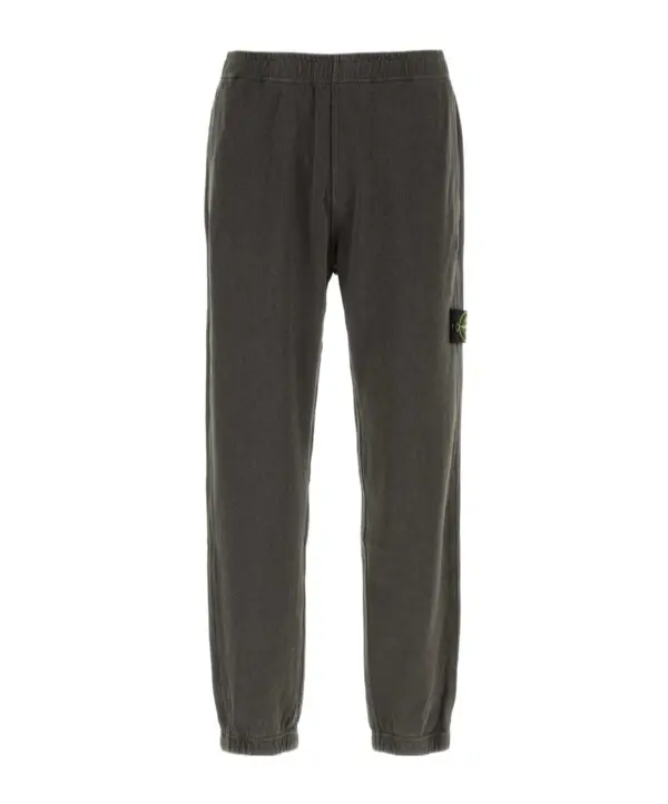 Stone Island Logo Patch Sweatpants - Black