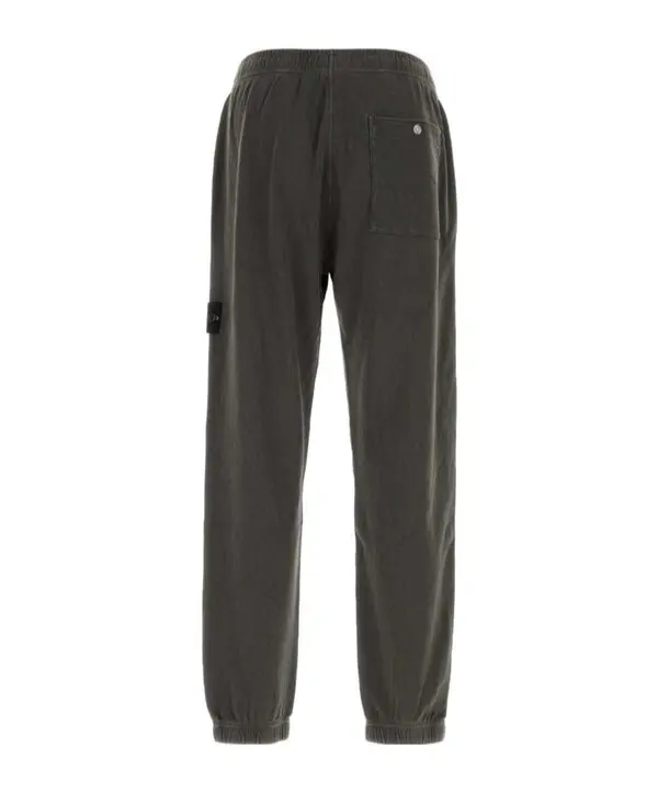 Stone Island Logo Patch Sweatpants - Black