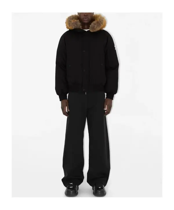 Burberry Hooded Padded Jacket With Ekd Motif