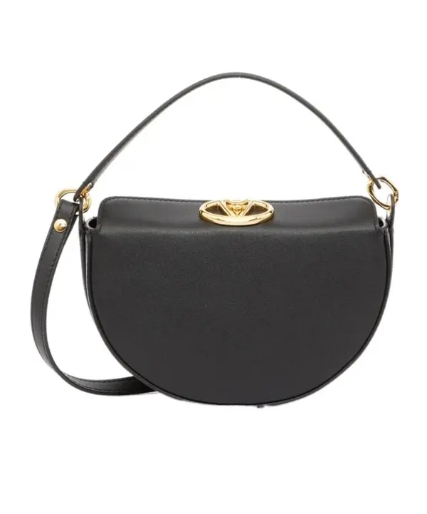 Valentino Garavani Logo Plaque Foldover Top Shoulder Bag