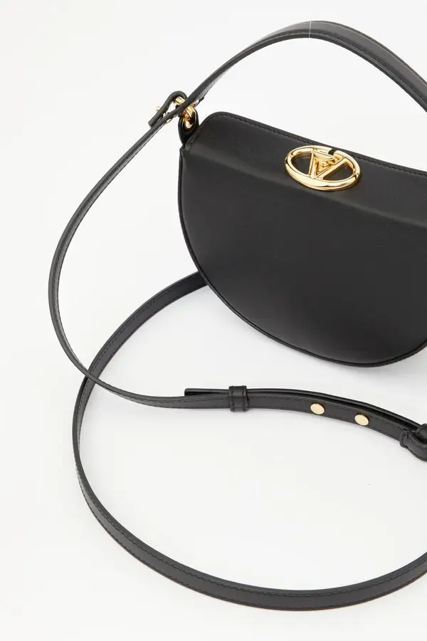 Valentino Garavani Logo Plaque Foldover Top Shoulder Bag