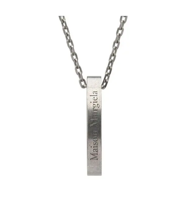 MAISON MARGIELA Logo Ring Pendant Necklace - Gray