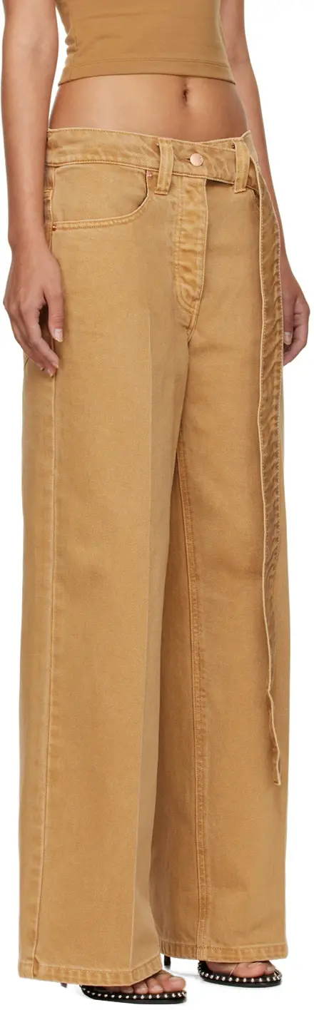 Alexander Wang Belted Wide-leg Jeans