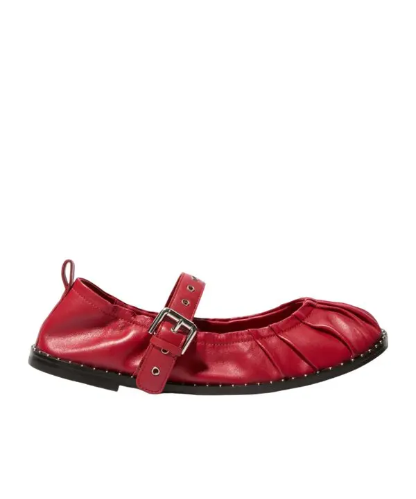 MAXCO. Max&co. Round Toe Ballet Flats With Adjustable Strap