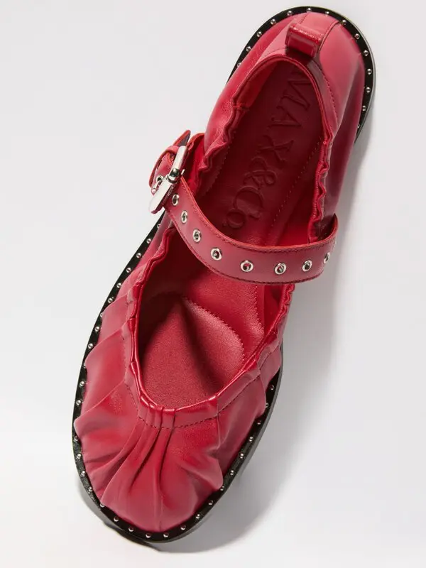 MAXCO. Max&co. Round Toe Ballet Flats With Adjustable Strap