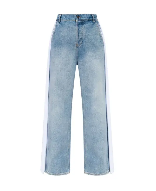 DIESEL® Side Stripe Wide Leg Jeans