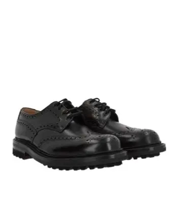 Church's Brogue Wingtip Derby Shoes - Black