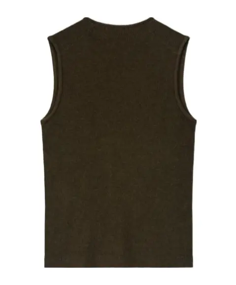 Fear Of God Logo Patch Ribbed Tank - Brown