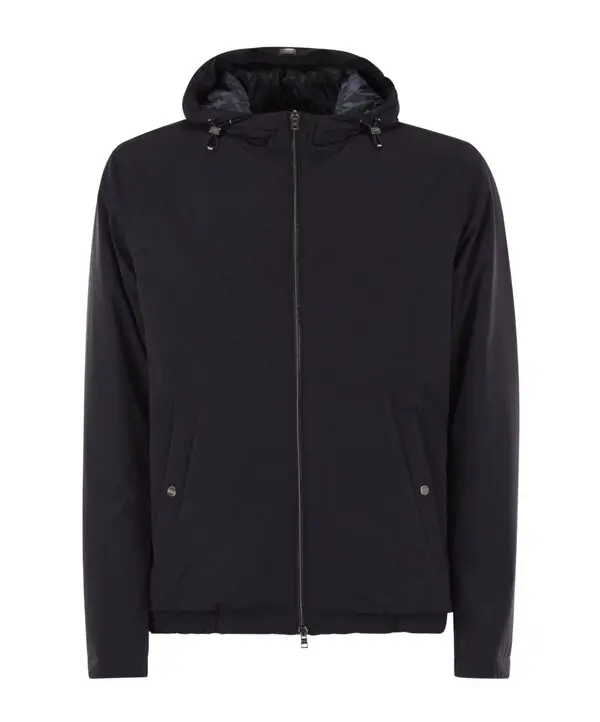 Herno Quilted Hooded Jacket With Drawstring