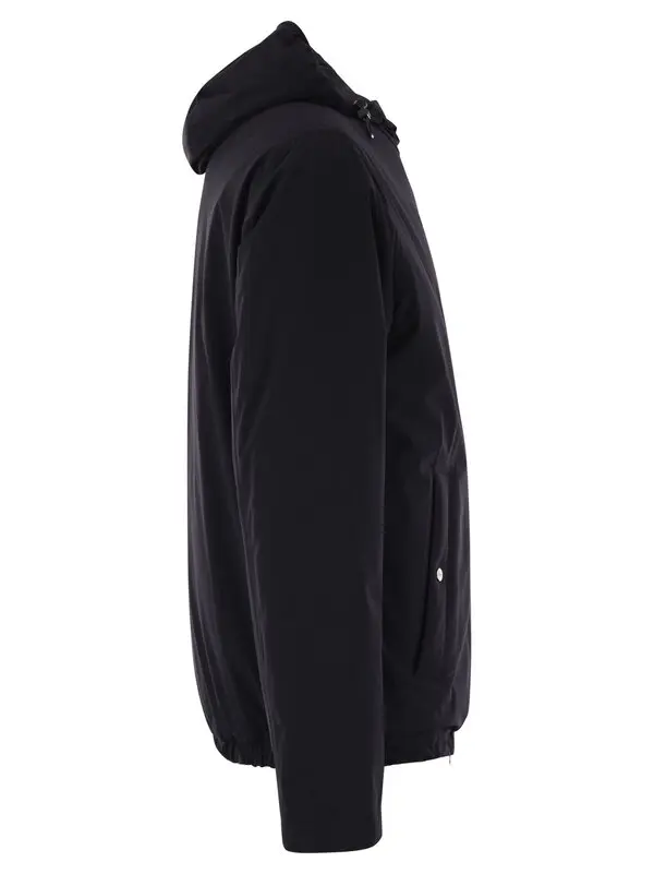 Herno Quilted Hooded Jacket With Drawstring