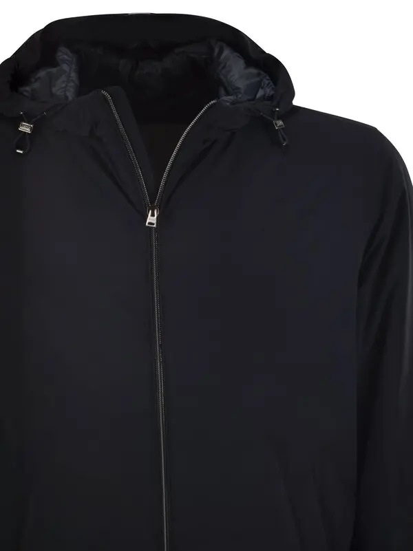 Herno Quilted Hooded Jacket With Drawstring