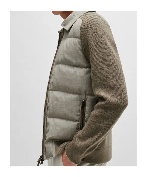 Hugo Boss Long Sleeve Wool Down Jacket