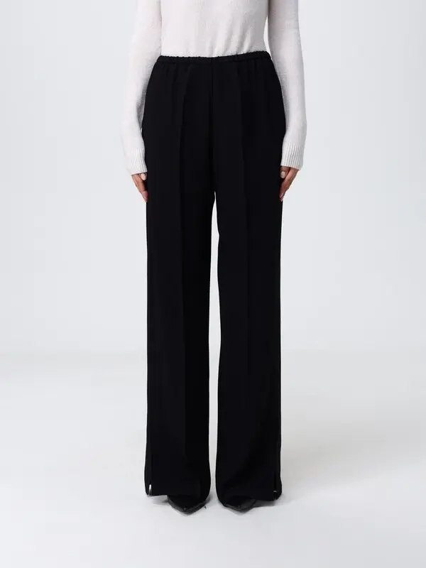 FORTE_FORTE Elastic Waist Wide-leg Pants