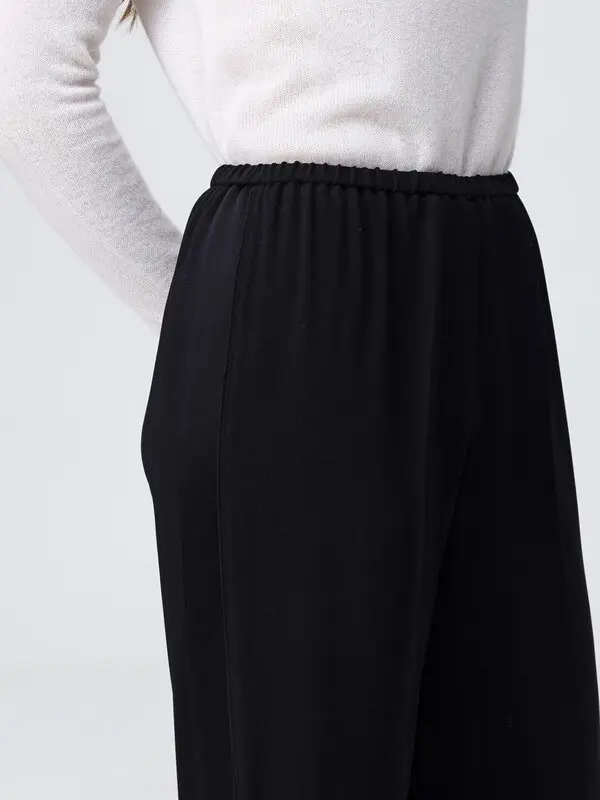 FORTE_FORTE Elastic Waist Wide-leg Pants