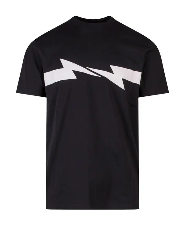 Neil Barrett Thunderbolt-print Cotton T-shirt