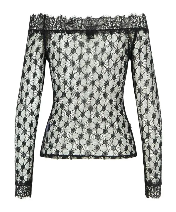 Isabel Marant Étoile Lace Boat Neck Long Sleeve Top