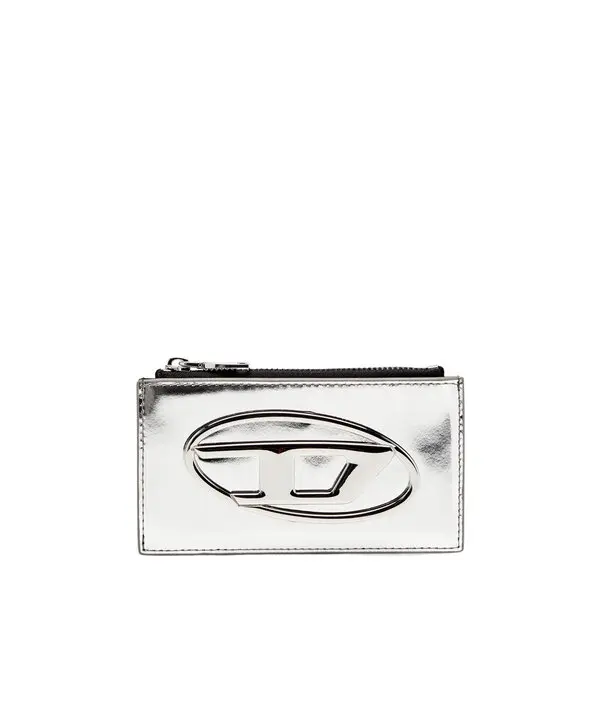 DIESEL® 1dr Zipped Card Holder - Silver