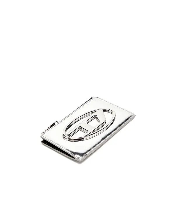 DIESEL® 1dr Zipped Card Holder - Silver
