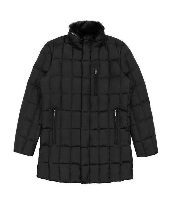 Emporio Armani Medium And Long Style Plaid Down Jacket - Black