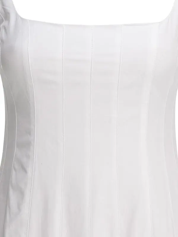 Jacquemus La Robe Agave Sleeveless Midi Dress - White