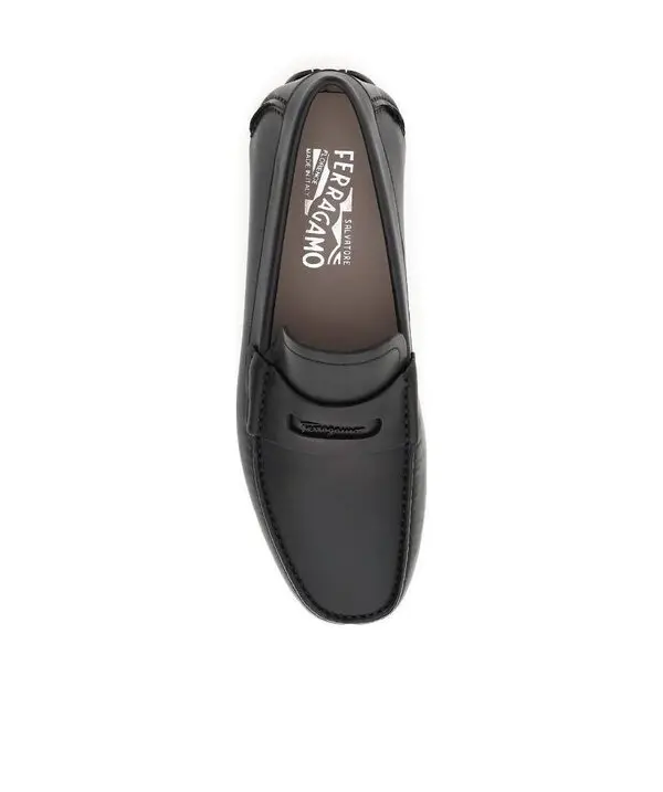 FERRAGAMO Embossed Logo Loafers