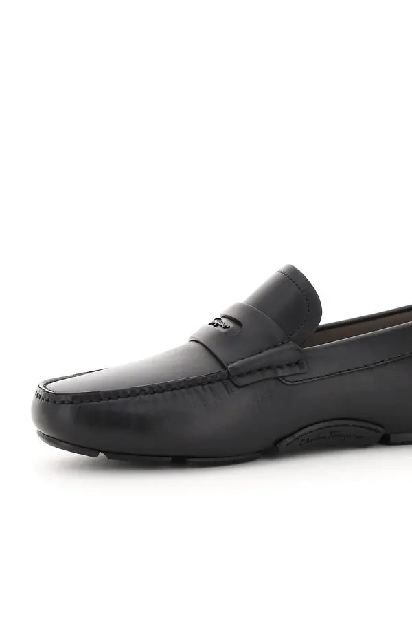 FERRAGAMO Embossed Logo Loafers