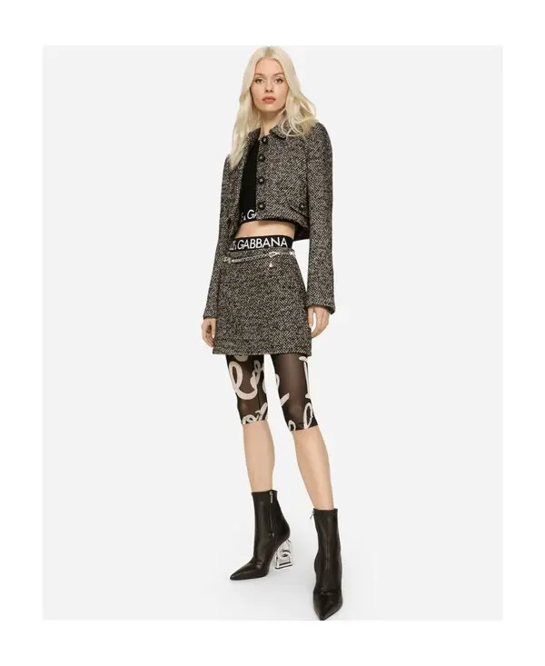 Dolce & Gabbana Mid-waisted Tweed Mini Skirt