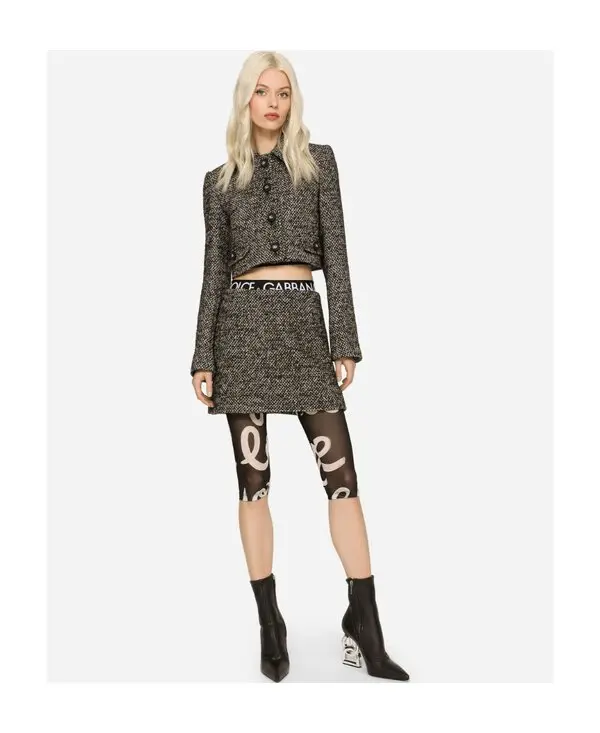 Dolce & Gabbana Mid-waisted Tweed Mini Skirt