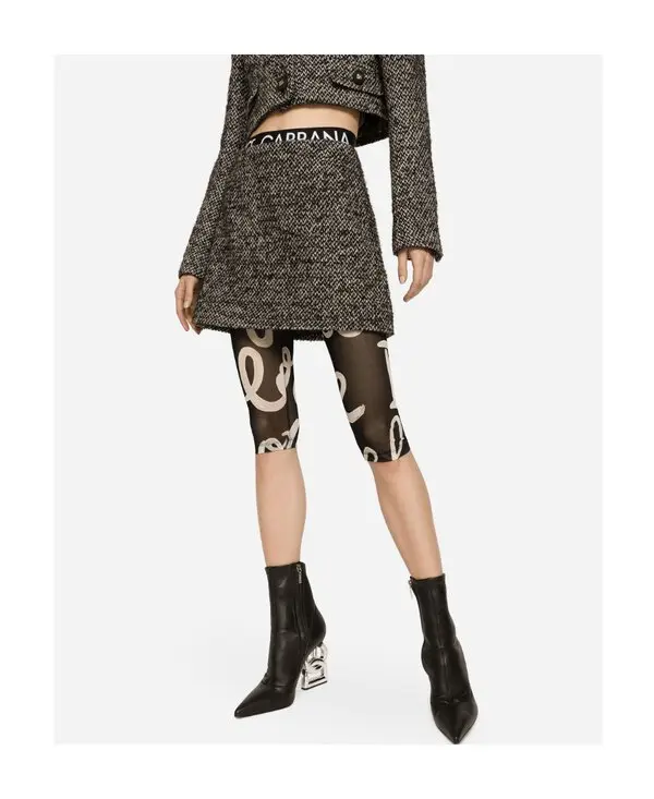 Dolce & Gabbana Mid-waisted Tweed Mini Skirt