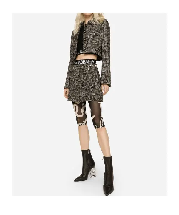 Dolce & Gabbana Mid-waisted Tweed Mini Skirt