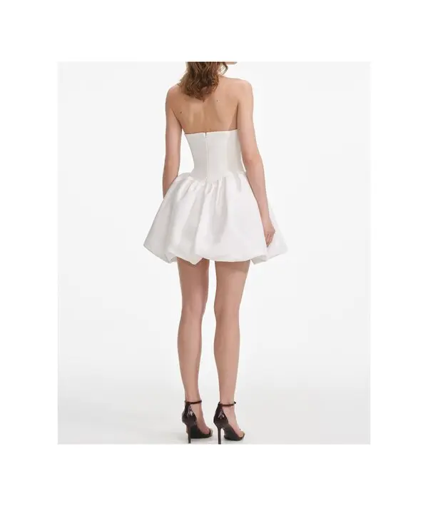 SELF-PORTRAIT Halterneck Gathered Mini Dress