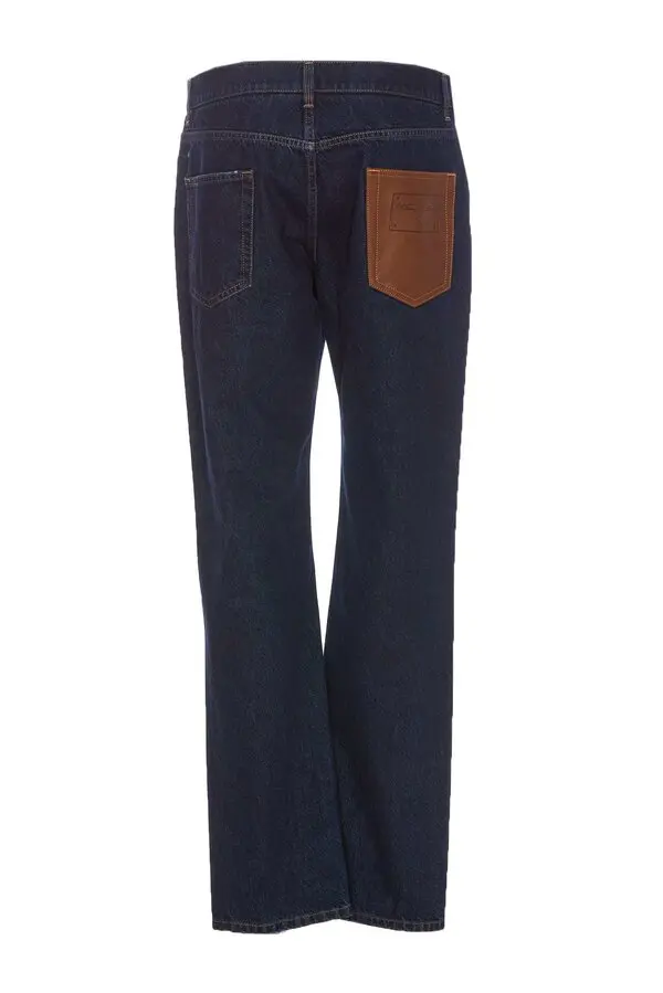 Dolce & Gabbana Straight-leg Jeans With Oversized Logo Patch