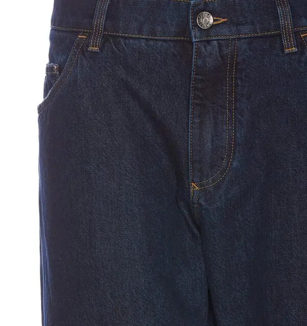 Dolce & Gabbana Straight-leg Jeans With Oversized Logo Patch