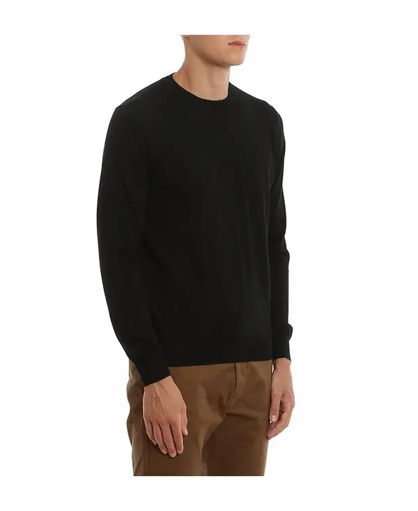 DRUMOHR Crewneck Knitted Wool Pullover - Black