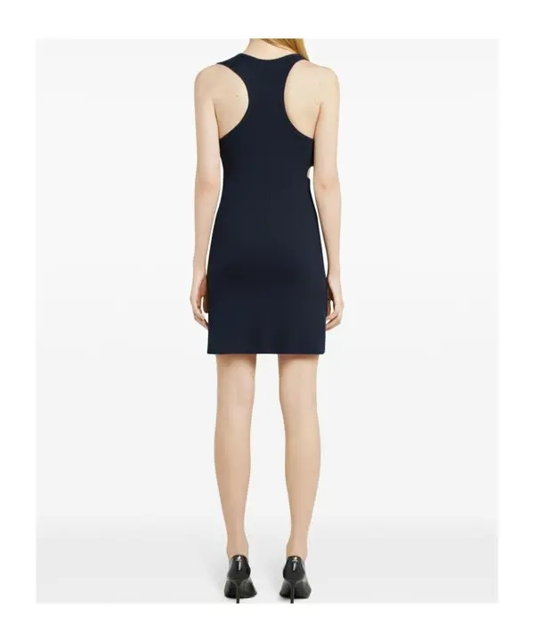 COURREGES Ribbed Cut-out Detail Mini Dress